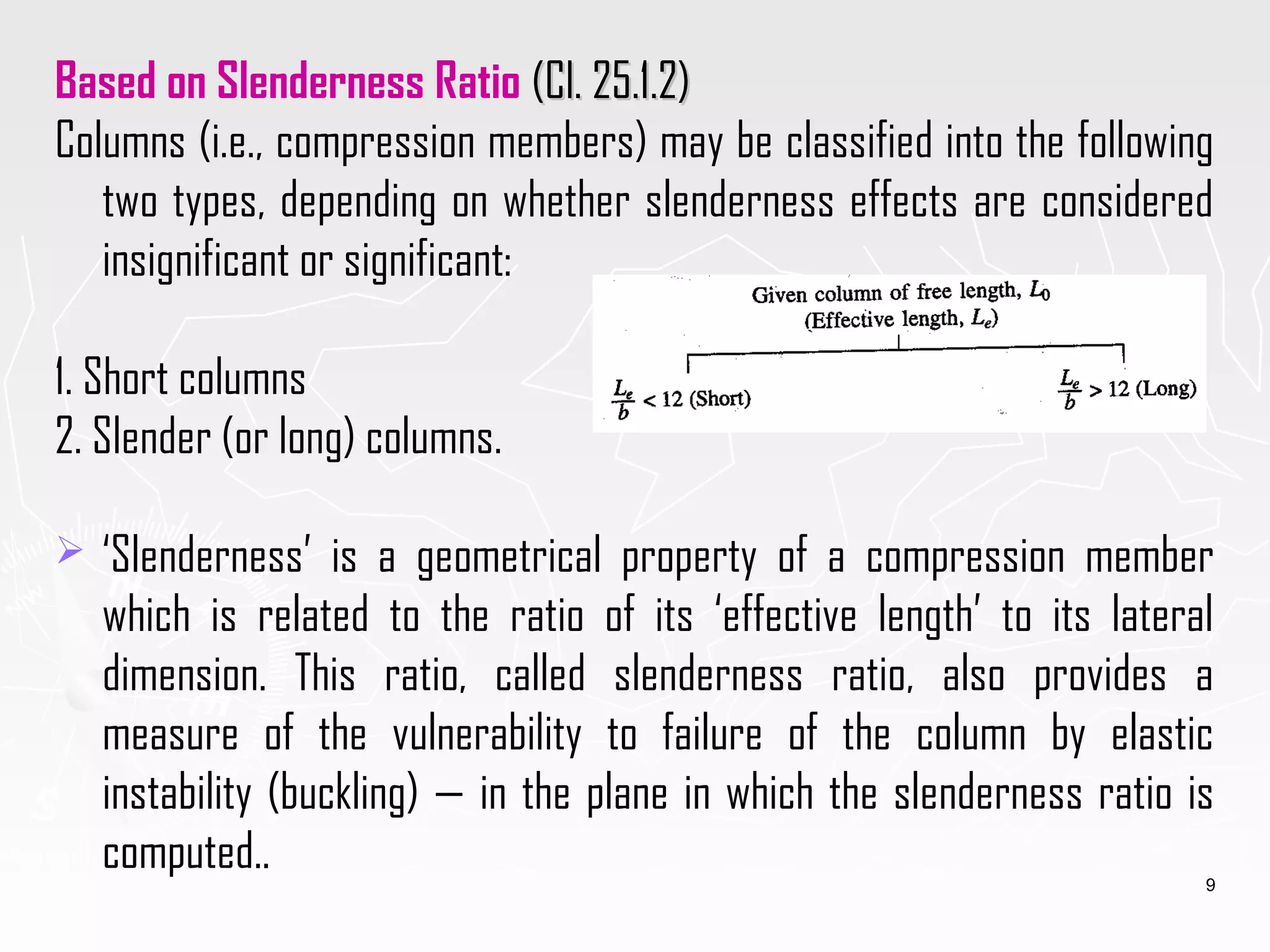Design of columns axial load as per IS 456-2000 | PPT