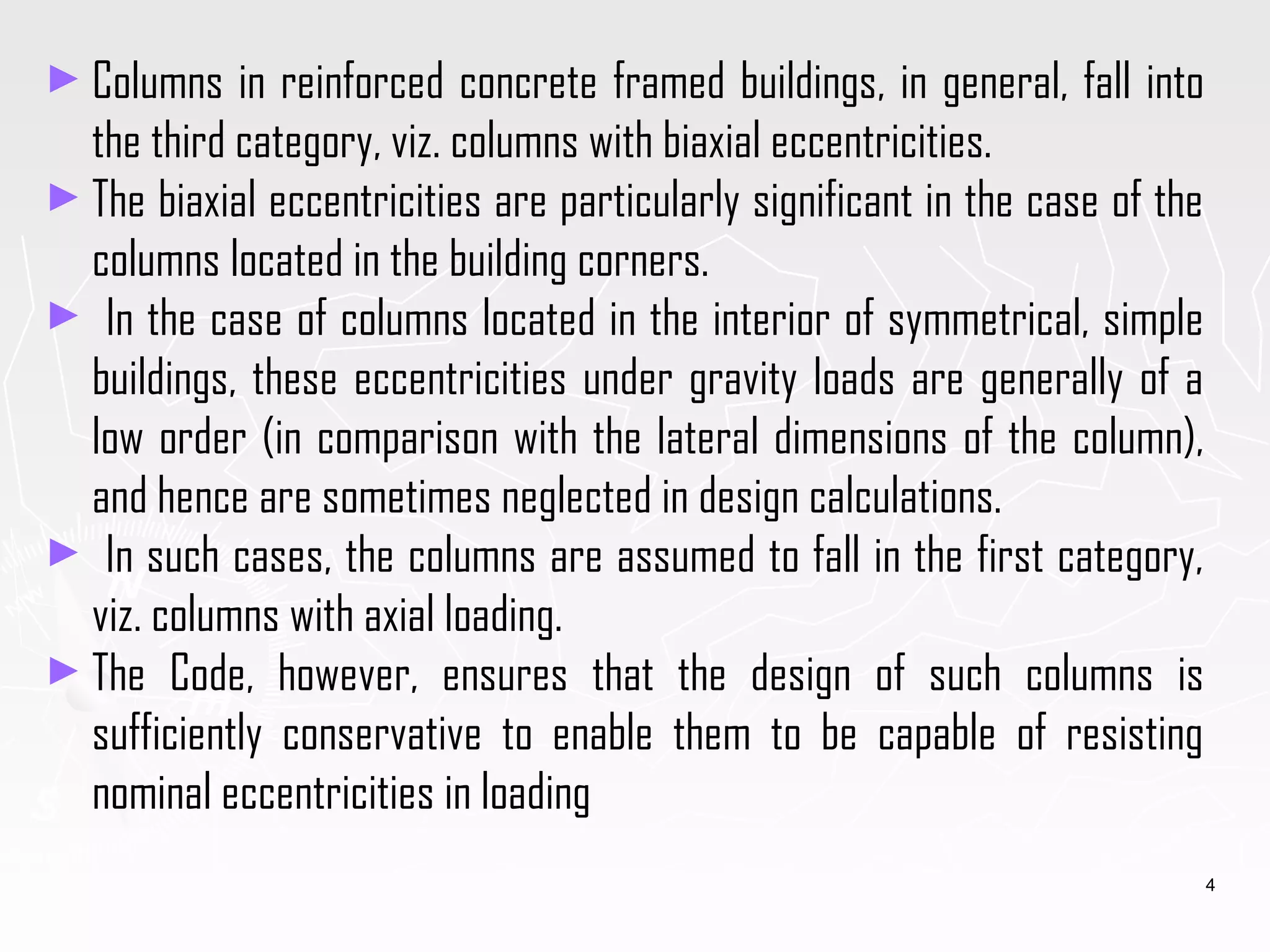 Design of columns uniaxial load as per IS 456-2000 | PPT