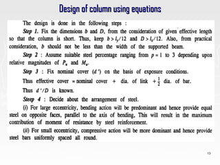 Design of columns uniaxial load as per IS 456-2000 | PPT