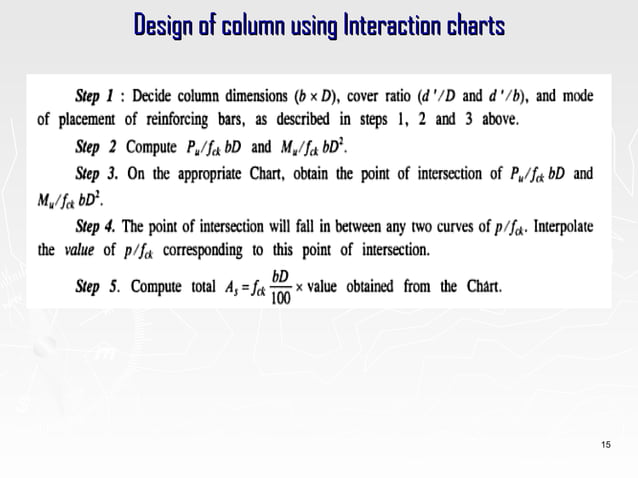 Design of columns uniaxial load as per IS 456-2000 | PPT