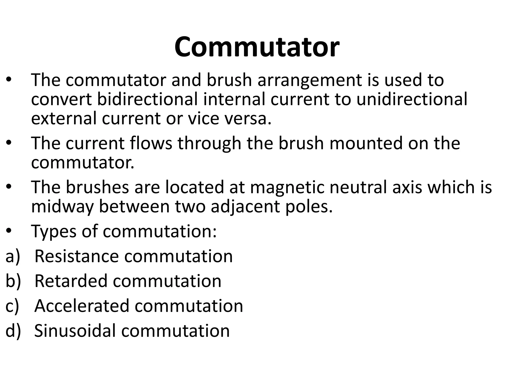 Design of commutator and brush | PPTX