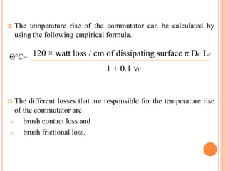 Design of commutator and brushes | PPTX