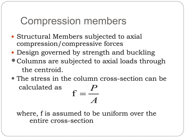 Design of compression members | PPTX