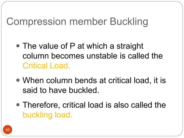 Design of compression members | PPTX