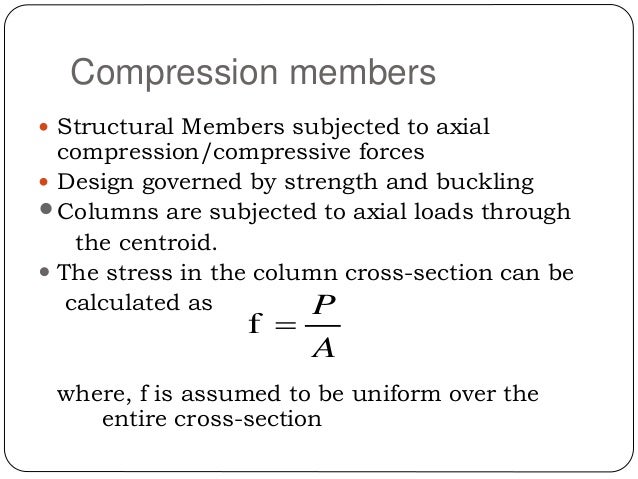 Design of compression members