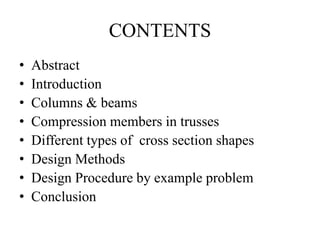 Design of compression members in steel structures - civil Engineering ...