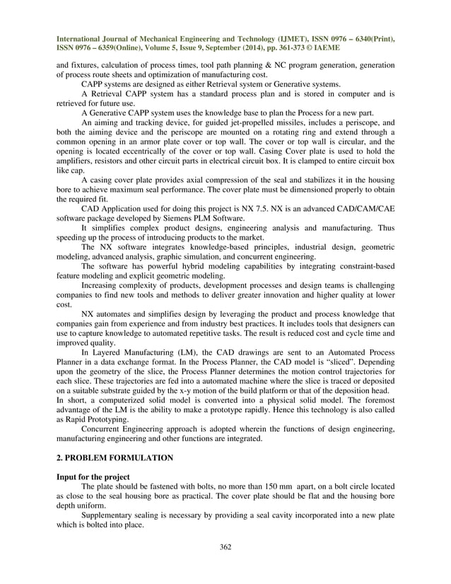 Design of computer aided process plan for a casing cover plate | PDF | Graphics Software ...