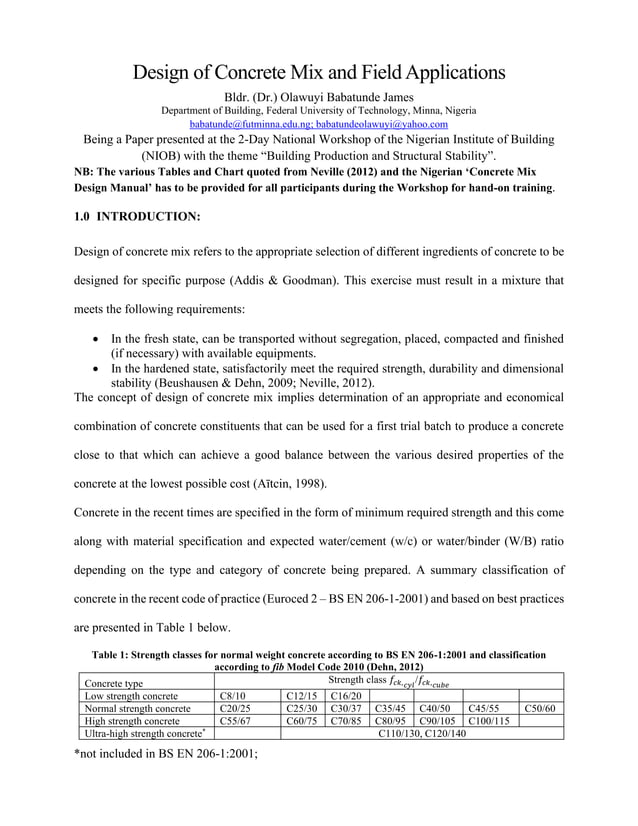 Design of Concrete Mix and Field Applications.pdf | Civil Engineering ...