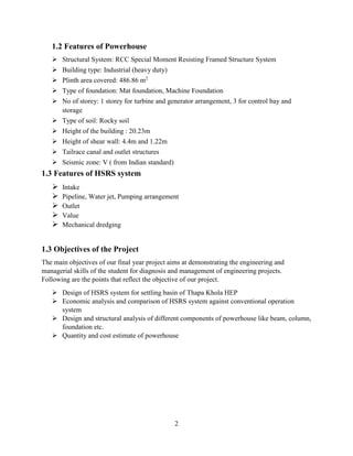 Design of continuous flushing settling basin and powerhouse | PDF
