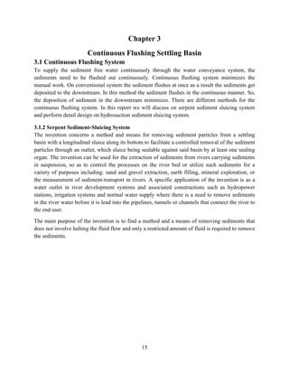 Design of continuous flushing settling basin and powerhouse | PDF