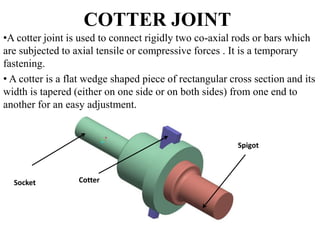 Design of cotter joint (machine design & industrial drafting ) | PPT