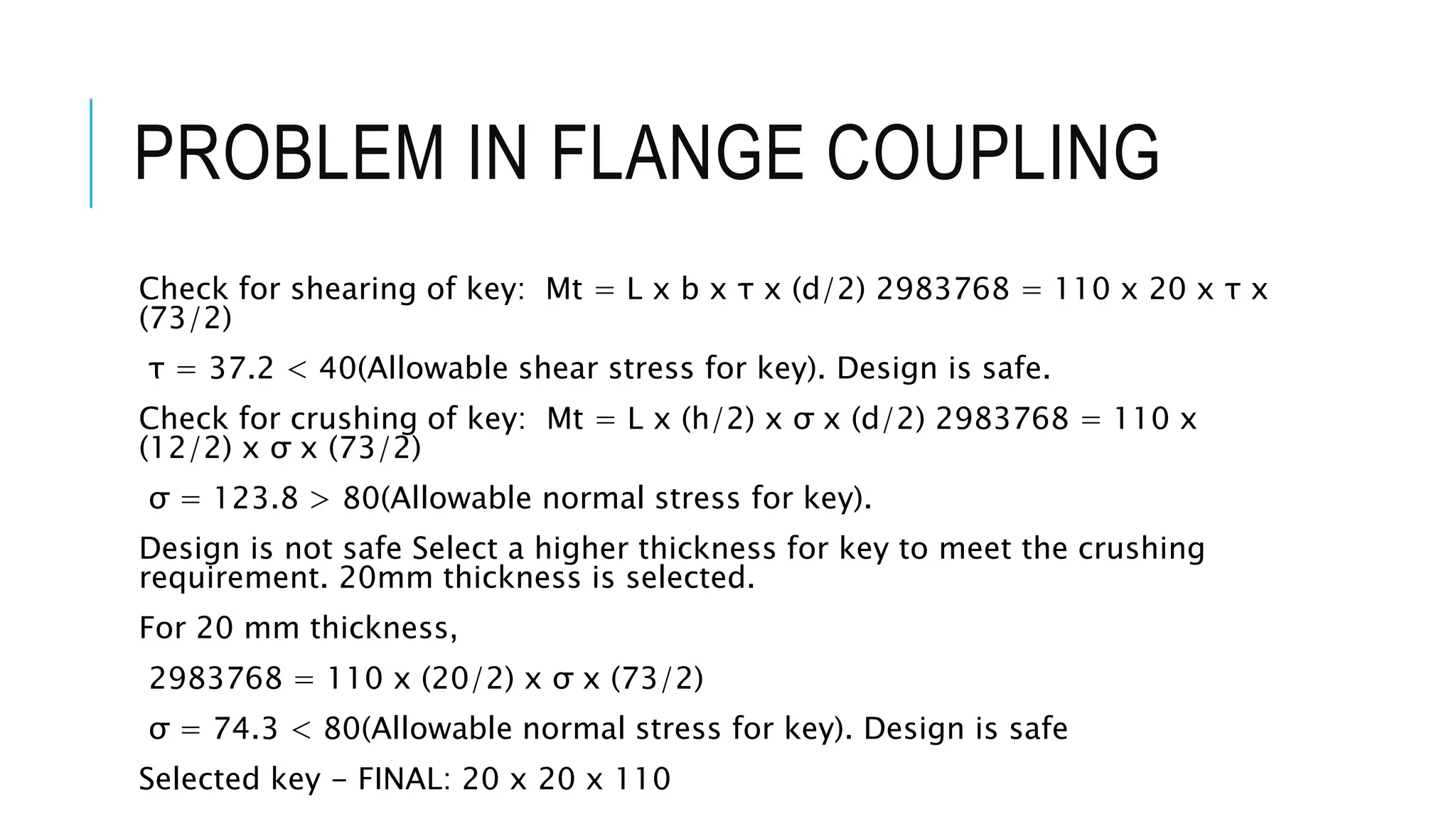 Design of couplings | PPTX