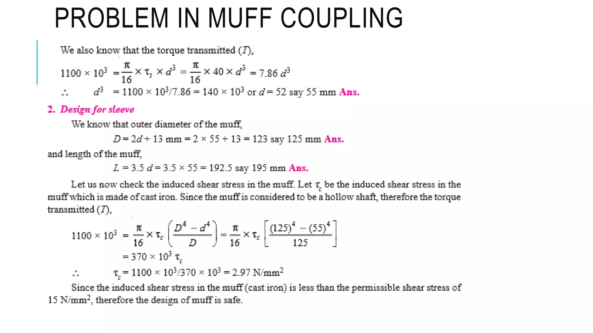 Design of couplings | PPTX