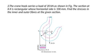 Design of curved beams with numerical problems and theoritical concepts ...