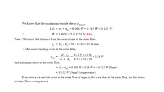 Design of curved beams with numerical problems and theoritical concepts ...