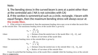 Design of curved beams with numerical problems and theoritical concepts ...