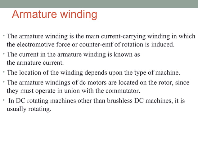 Design of dc armature winding | PPT