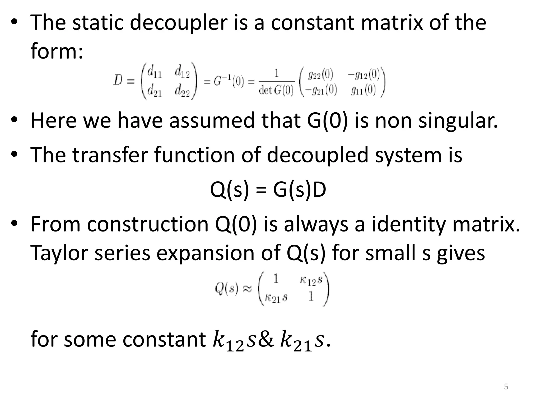 Design of decoupled pid controllers for mimo system copy | PPT