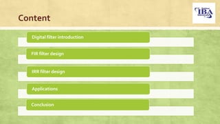 Design of digital filters | PPTX