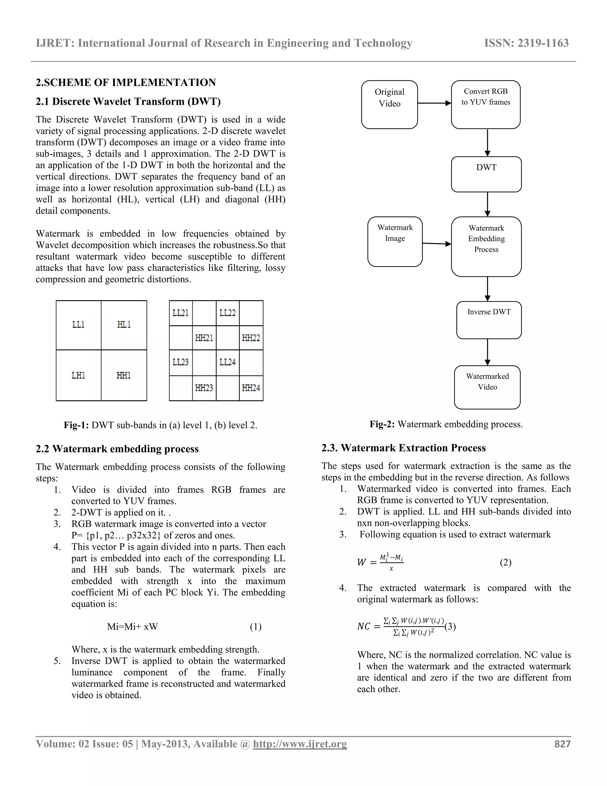 Design of digital video watermarking scheme using matlab simulink | PDF