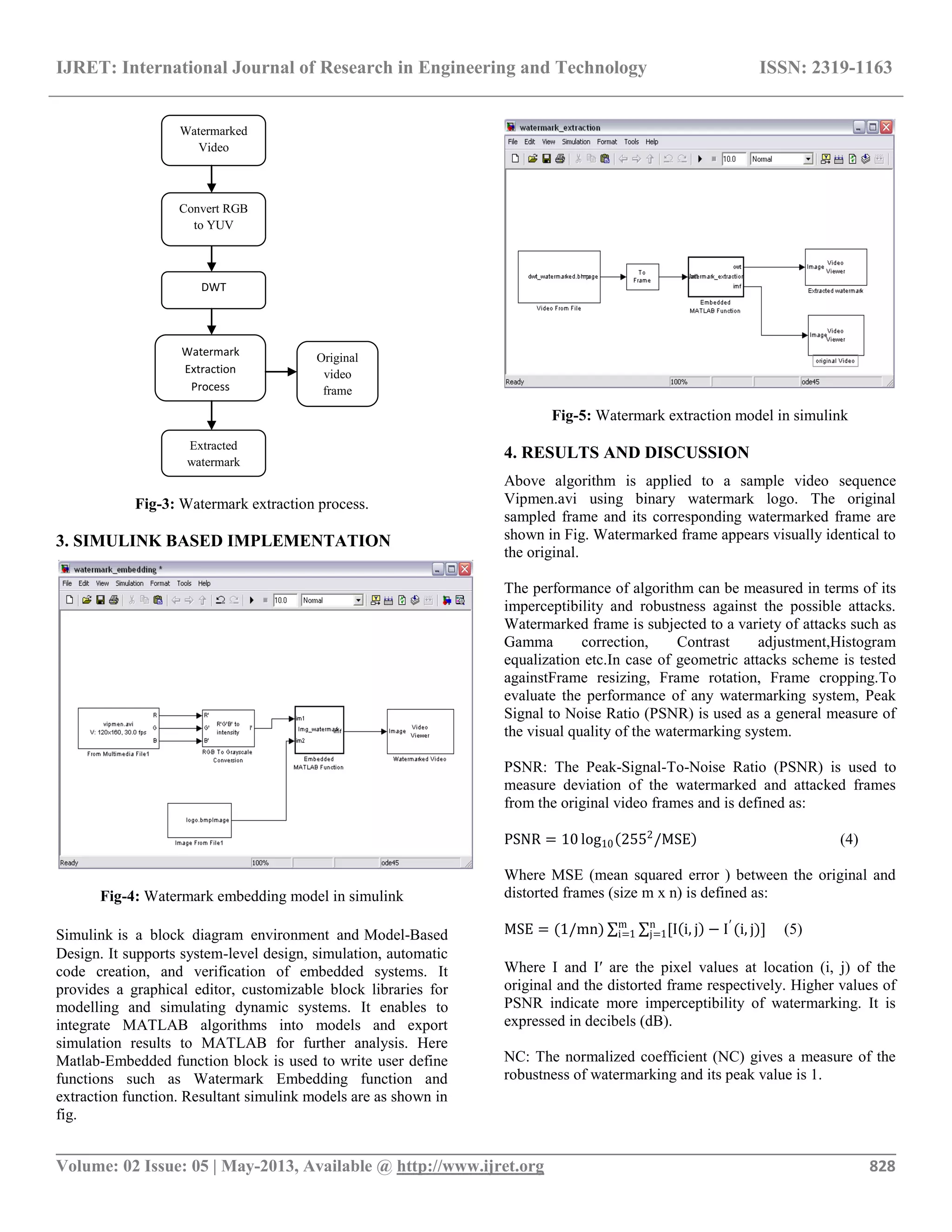 Design of digital video watermarking scheme using matlab simulink | PDF