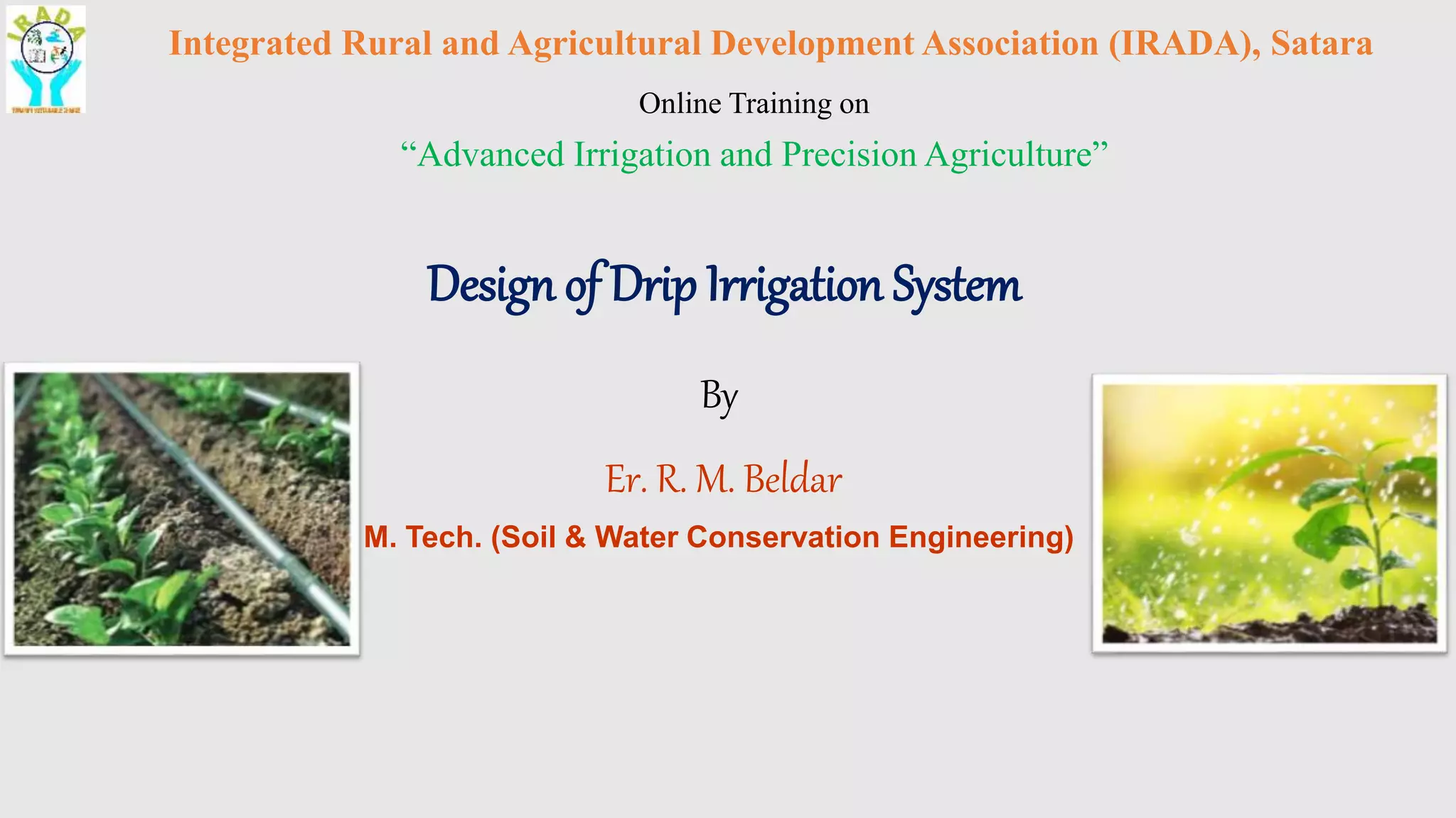 Design of drip irrigation system | PPTX