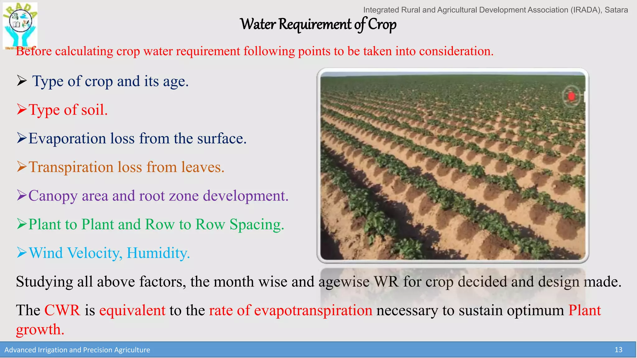 Design of drip irrigation system | PPTX