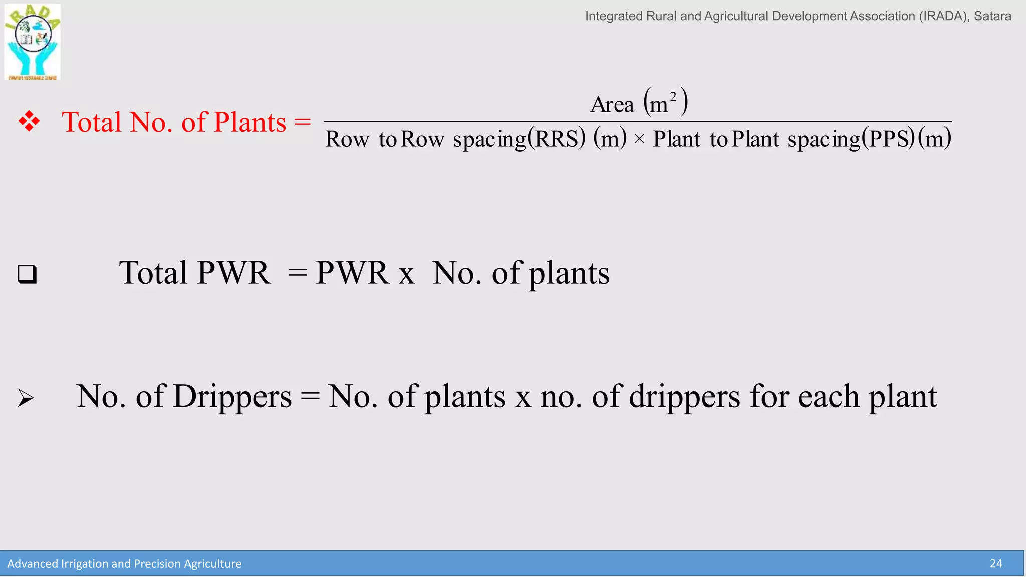 Design of drip irrigation system | PPTX