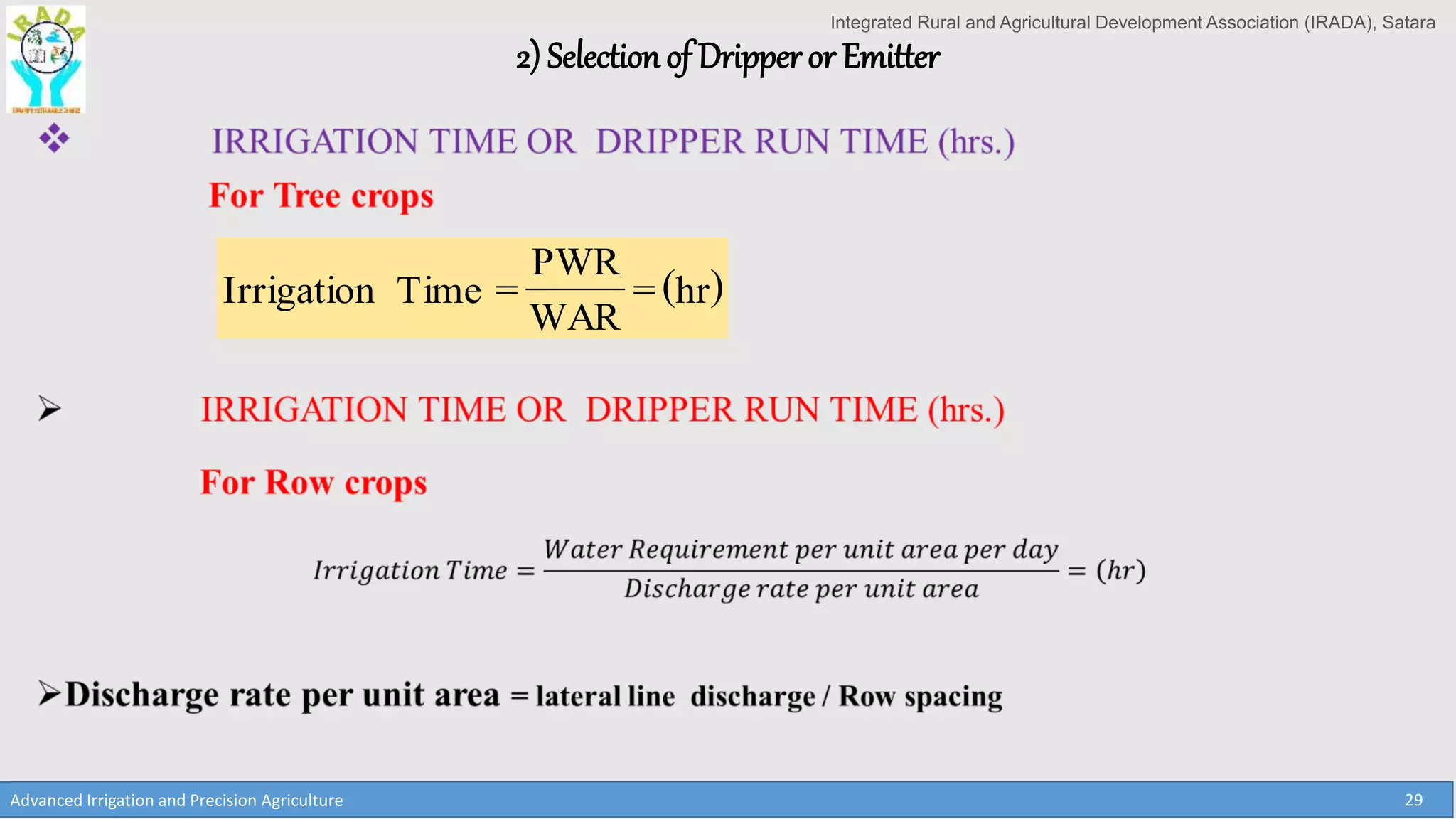 Design of drip irrigation system | PPTX