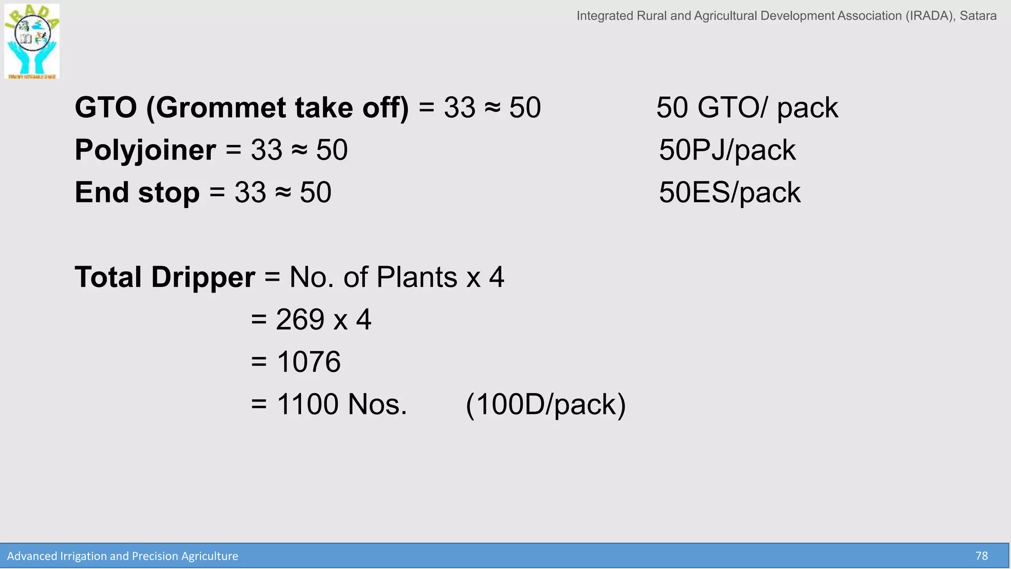 Design of drip irrigation system | PPTX