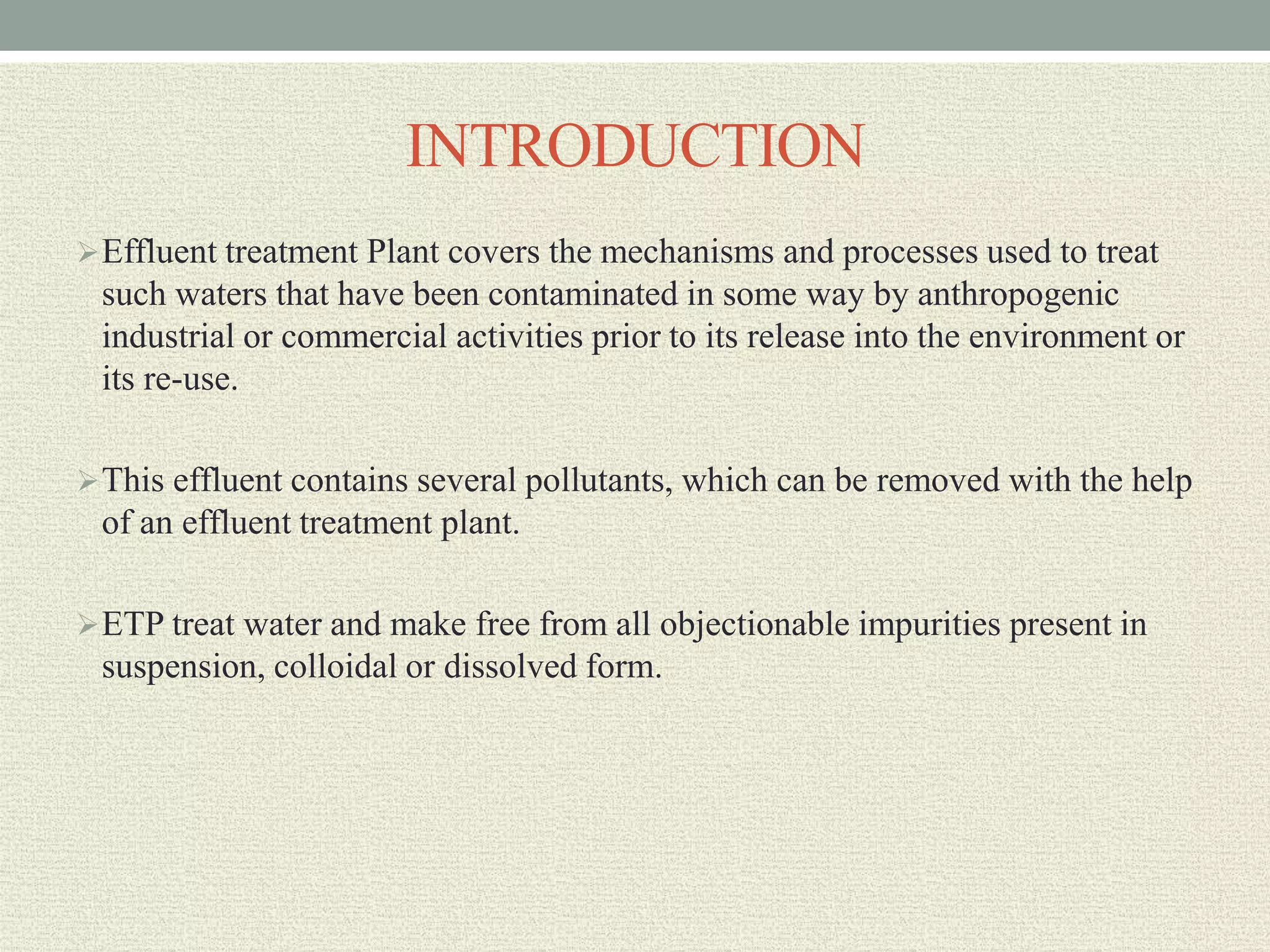 Design of effluent treatment plant | PPTX