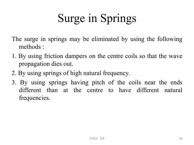 Design of energy storing elements and engine components | PPT