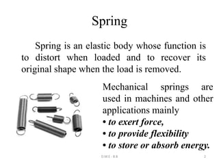 Design of energy storing elements and engine components | PPT