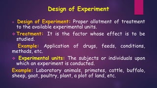Diseño de experimentos en ciencia animal | PPT