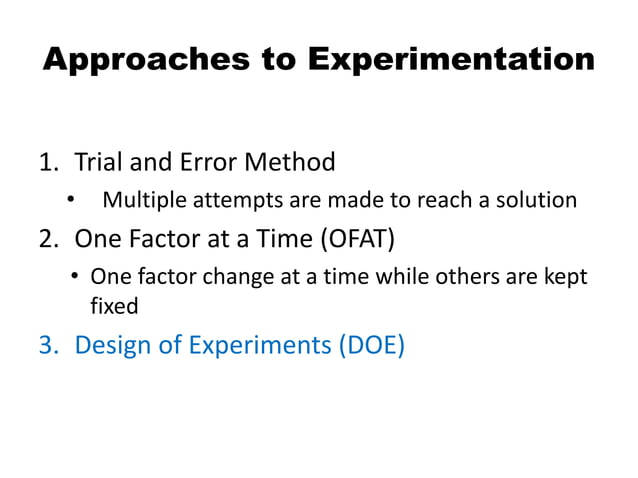 Design of Experiment | PDF
