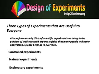 Design of experiments | PDF