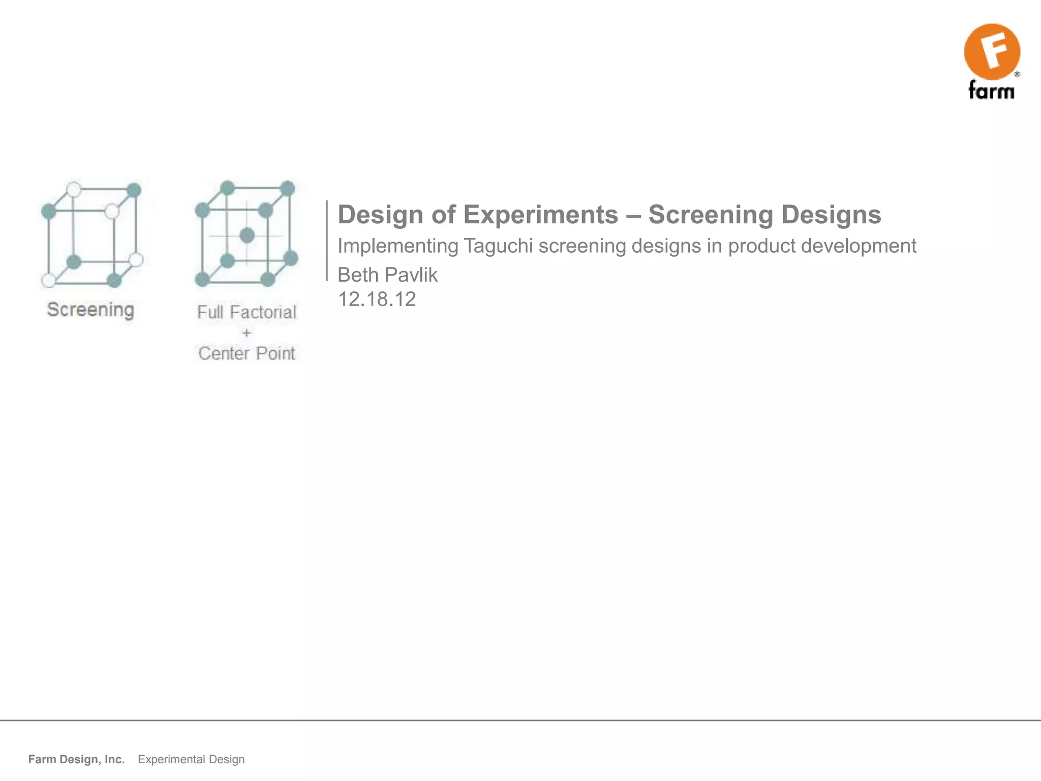 Design of experiments | PPT
