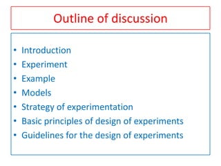 Planning of experiment in industrial research | PPT