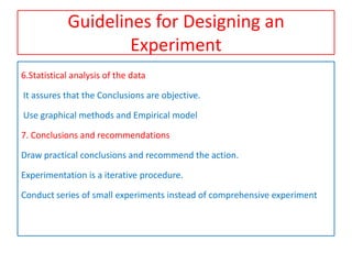 Planning of experiment in industrial research | PPT
