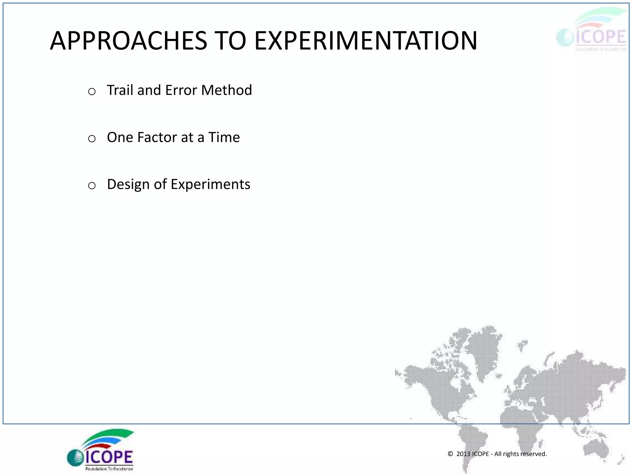 Design of experiments | PPTX