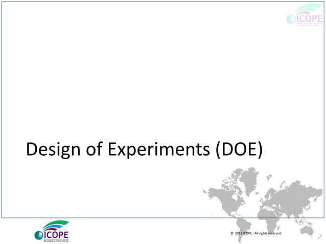 Design of experiments | PPTX | Physics | Science