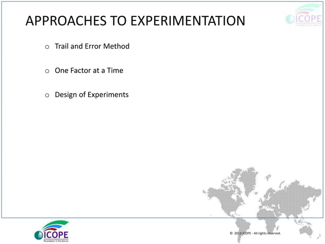 Design of experiments | PPTX | Physics | Science