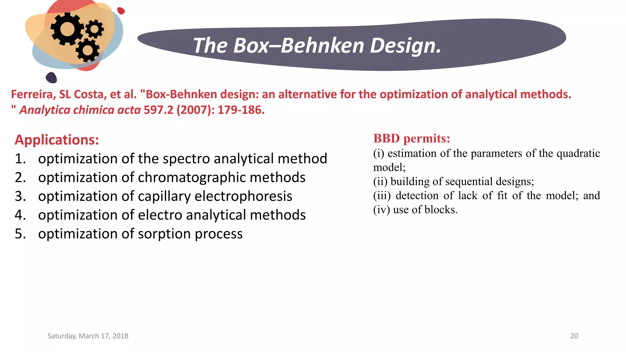 Design of experiments-Box behnken design | PDF
