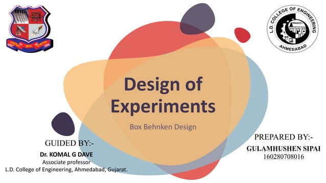 Design of experiments-Box behnken design | PDF | Physics | Science