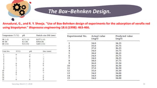 Design of experiments-Box behnken design | PDF