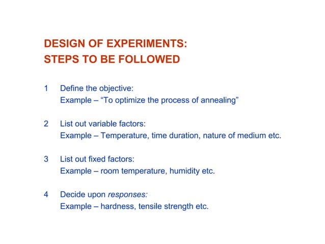 Design of Experiments | PPT | Physics | Science