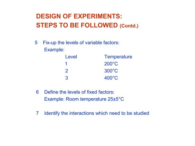Design of Experiments | PPT | Physics | Science