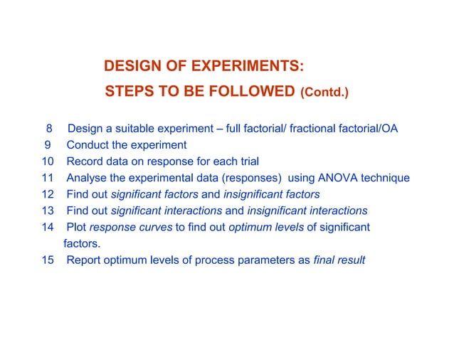 Design of Experiments | PPT | Physics | Science