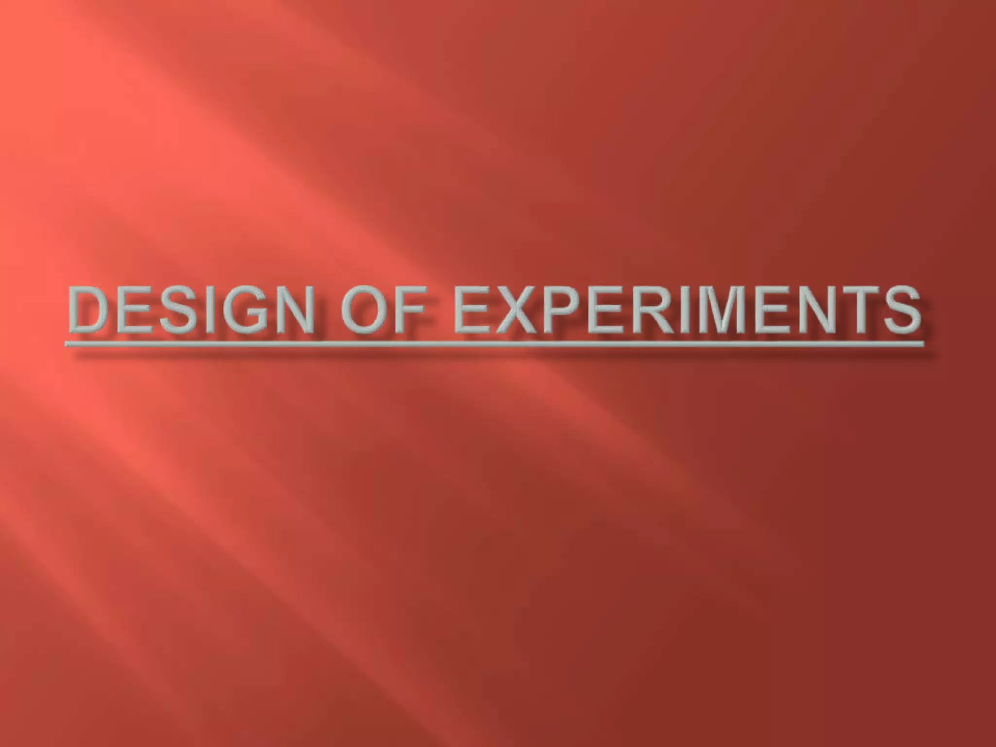 Design of experiments | PPTX