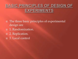 Design of experiments | PPTX